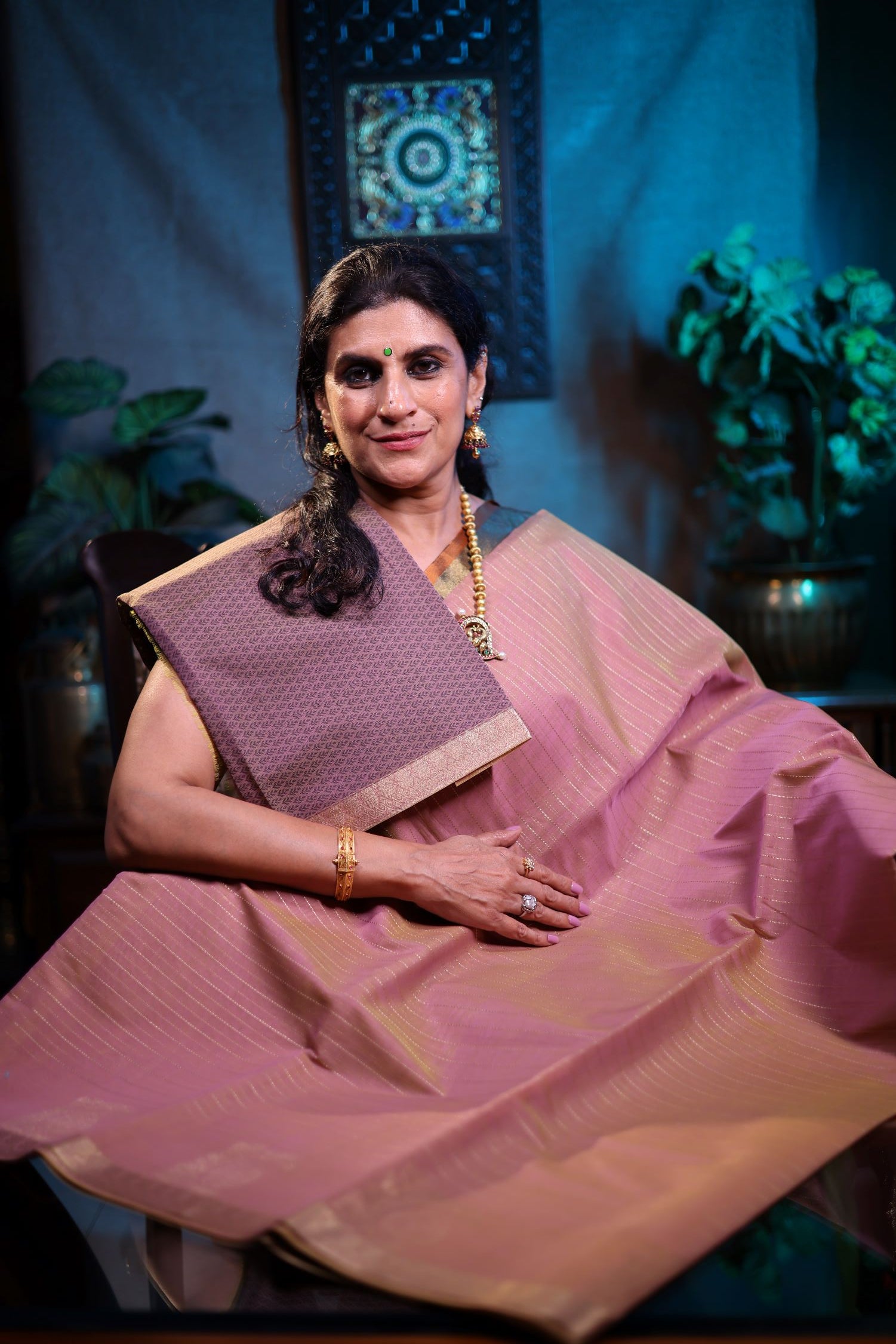 Seeko Silk Saree - Double shade Orangish pink with Zari Border – Thea